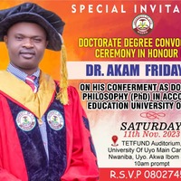 DR AKAM F R I D A Y UKE - University of Uyo, Uyo, Nigeria