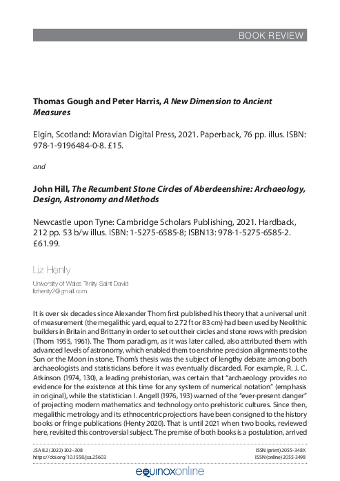 (PDF) Thomas Gough and Peter Harris, A New Dimension to Ancient ...