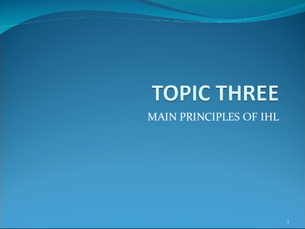 (PPT) The Main Principles of International Humanitarian Law