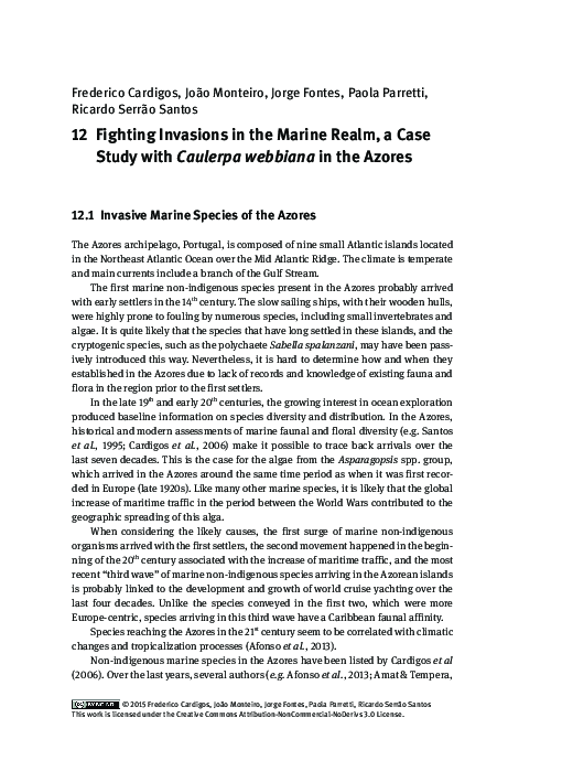 (PDF) 12. Fighting Invasions in the Marine Realm, a Case Study with ...