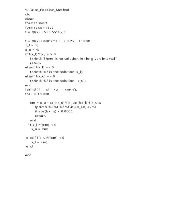 (DOC) False position Method