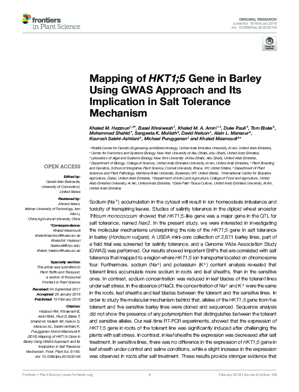 (PDF) {"__content__"=>"Mapping of Gene in Barley Using GWAS Approach ...