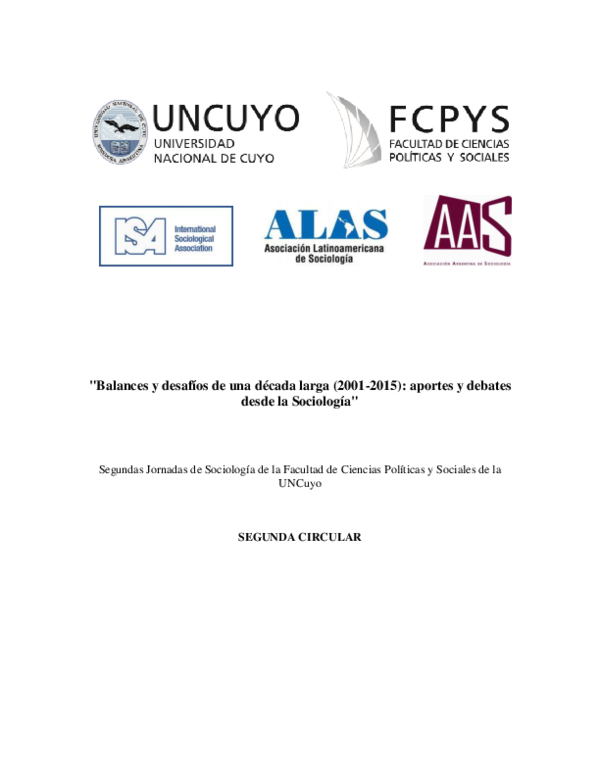 (PDF) Balances y desafíos de una década larga (2001-2015): aportes y ...