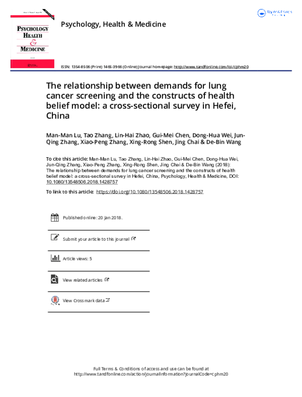 (PDF) The relationship between demands for lung cancer screening and ...