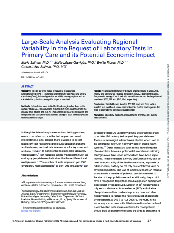 (PDF) Large-Scale Analysis Evaluating Regional Variability in the ...