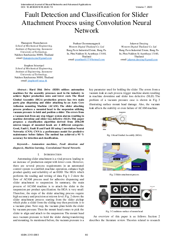 Pdf Fault Detection And Classification For Slider Attachment Process Using Convolution Neural