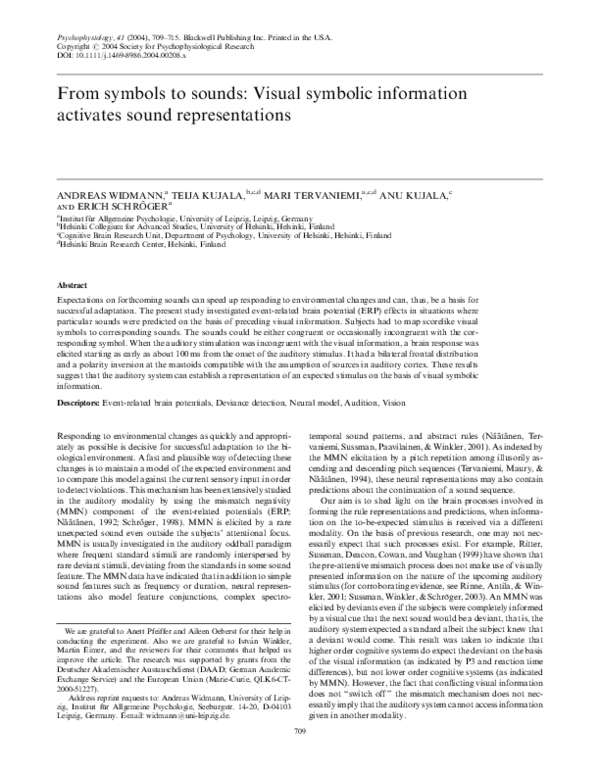 (PDF) From symbols to sounds: Visual symbolic information activates ...