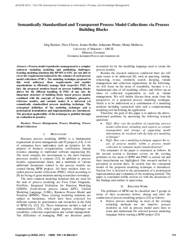 (PDF) Semantically Standardized and Transparent Process Model Collections via Process Buliding ...