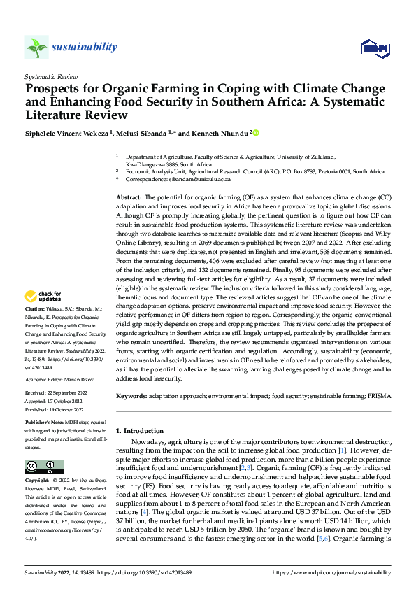 (PDF) Prospects for Organic Farming in Coping with Climate Change and Enhancing Food Security in ...
