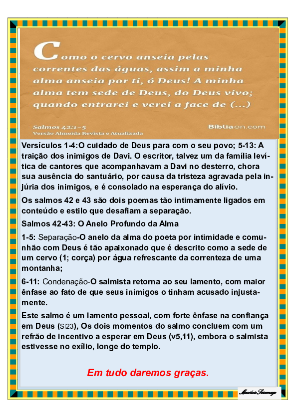 (PDF) ESTUDO BIBLICO DO LIVRO DE SALMOS 11Jan2023 salmo 42