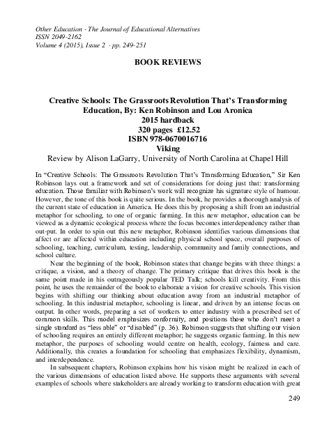 (PDF) Creative Schools: The Grassroots Revolution That’s Transforming ...