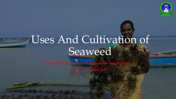 (PPT) Uses And Cultivation of Seaweed