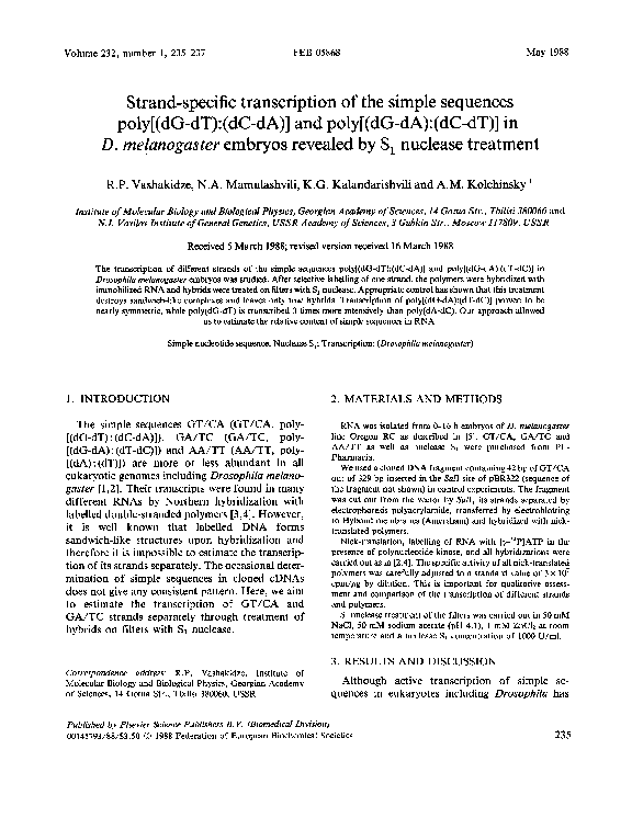 (PDF) Strand-specific transcription of the simple sequences poly[(dG-dT):(dC-dA)] and poly[(dG ...