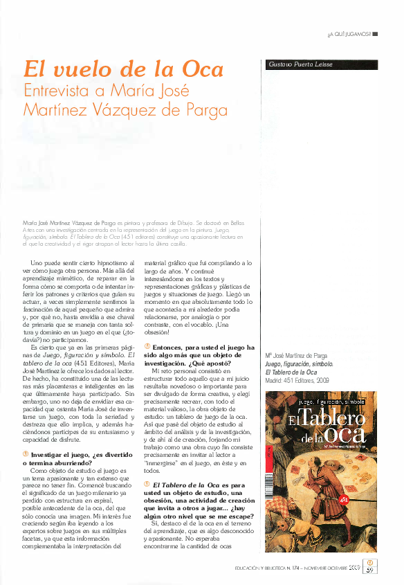(PDF) El vuelo de la oca.: Entrevista a María José Martínez Vázquez de ...