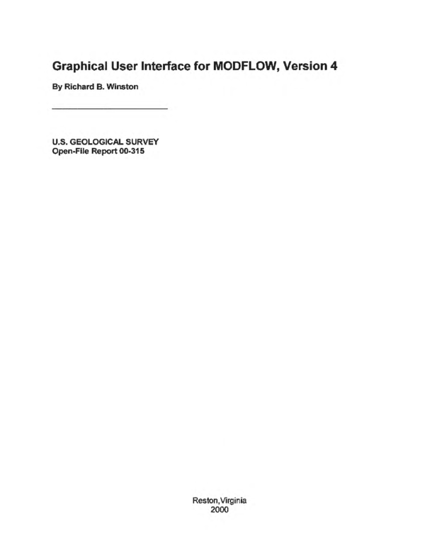(PDF) Graphical user interface for MODFLOW, Version 4