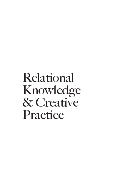 (PDF) Relational Knowledge & Creative Practice