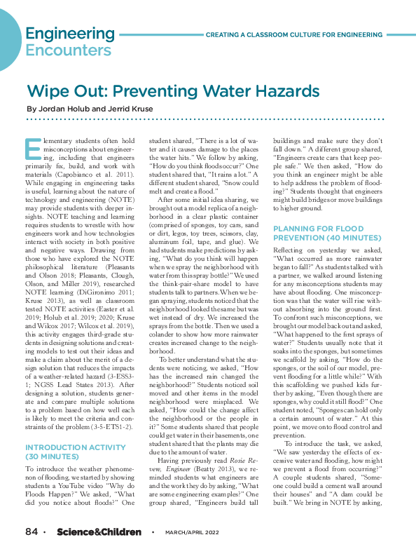 (PDF) Wipe Out: Preventing Water Hazards