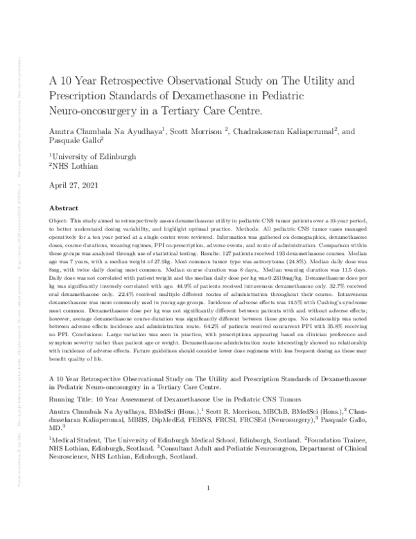 (PDF) A 10 year retrospective observational study on the utility and ...