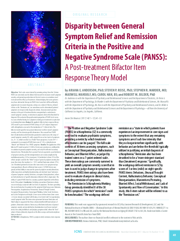 (PDF) Disparity between General Symptom Relief and Remission Criteria ...