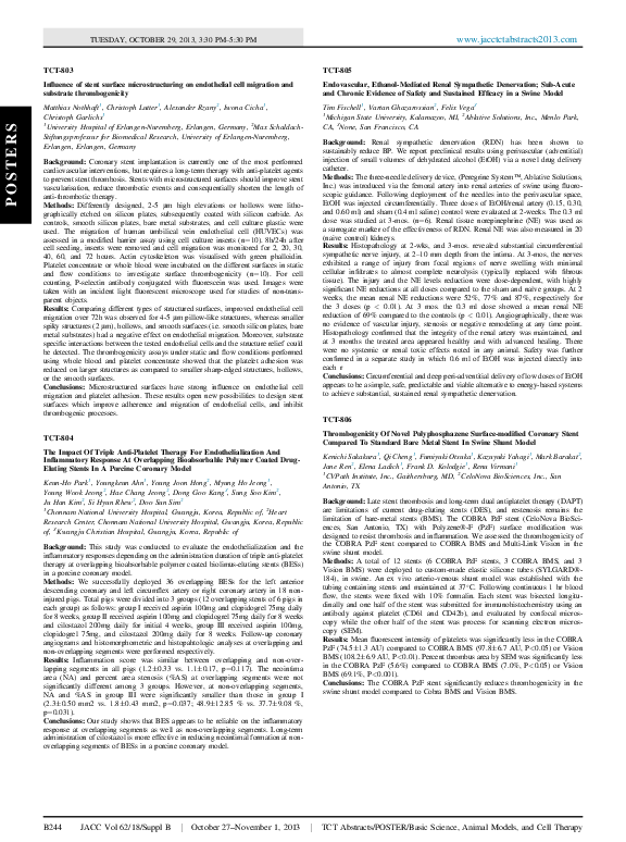 (PDF) TCT-806 Thrombogenicity Of Novel Polyphosphazene Surface-modified ...