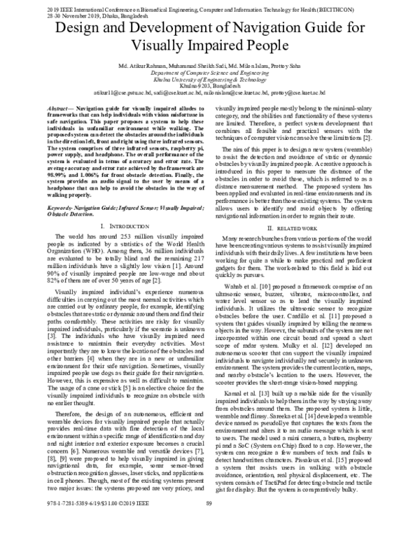 (PDF) Design and Development of Navigation Guide for Visually Impaired ...