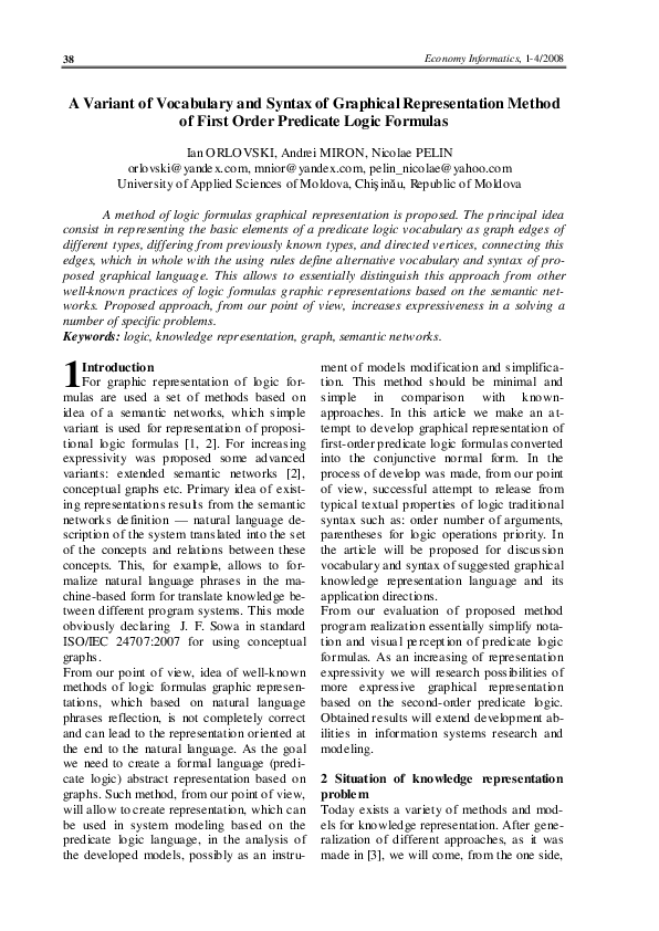 (PDF) A Variant of Vocabulary and Syntax of Graphical Representation ...