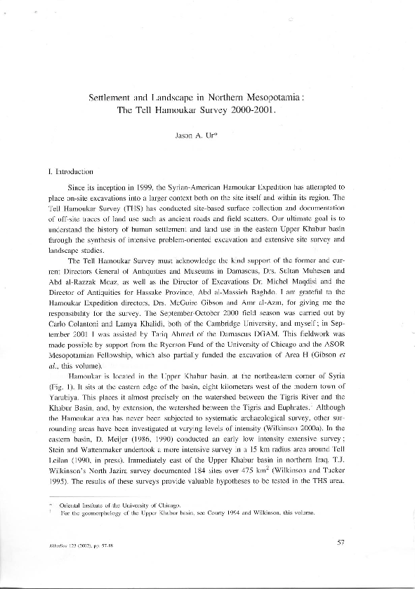 (PDF) Settlement and Landscape in Northern Mesopotamia: The Tell ...