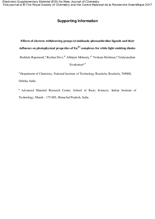 (PDF) Effects of electron-withdrawing groups in imidazole ...