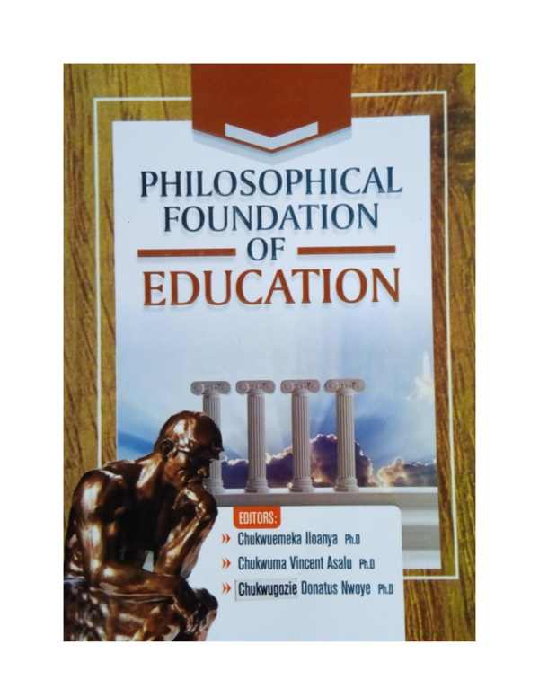 (PDF) Overview of Philosophy of Education