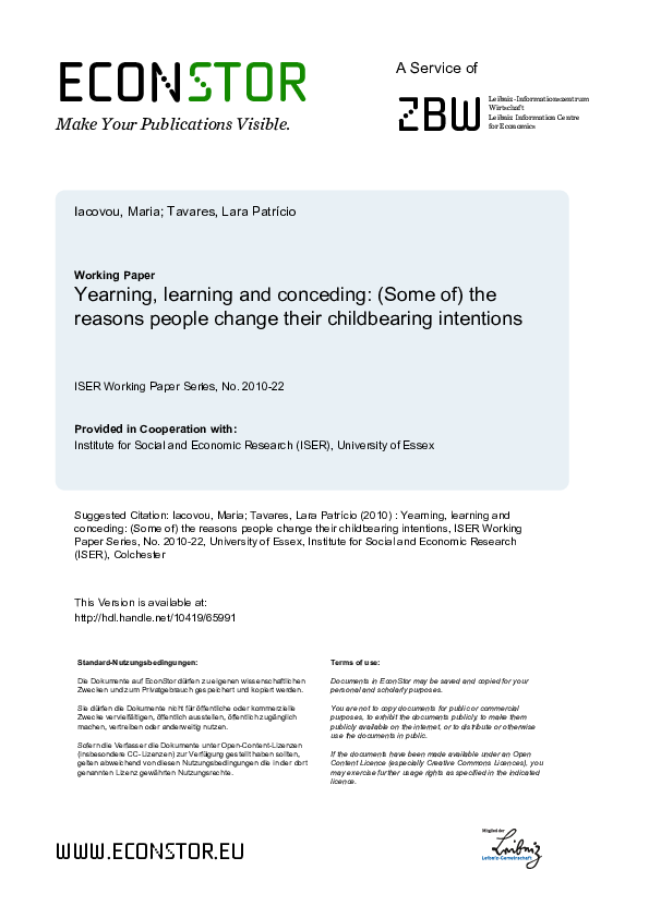 (PDF) Yearning, Learning and Conceding: (Some of) the Reasons People ...