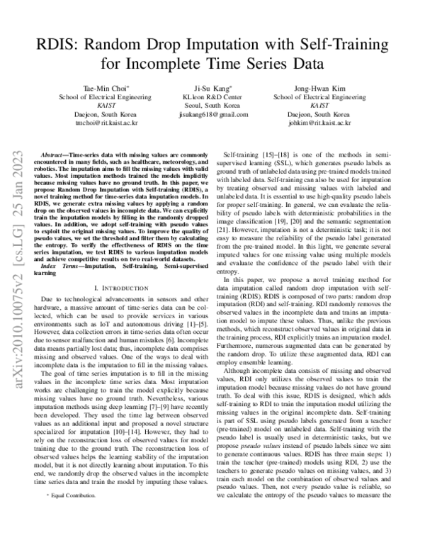 (PDF) RDIS: Random Drop Imputation with Self-Training for Incomplete ...