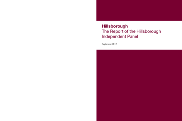 (PDF) Hillsborough: The Report of the Hillsborough Independent Panel