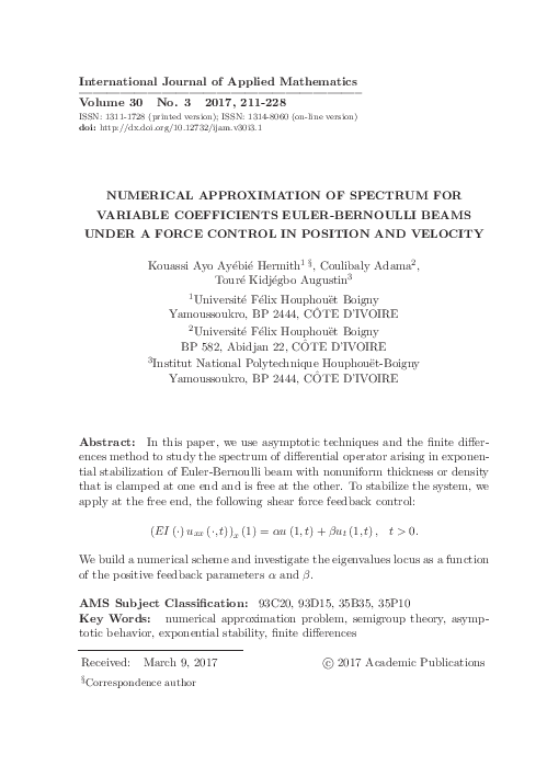 Pdf Numerical Approximation Of Spectrum For Variable Coefficients