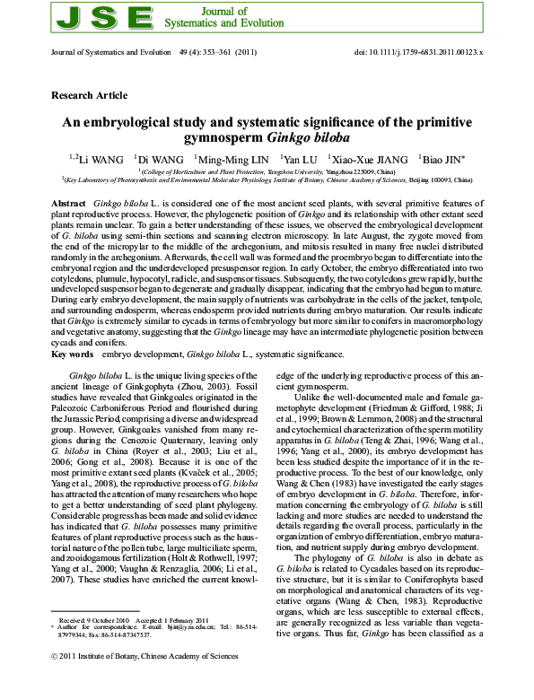 (PDF) An embryological study and systematic significance of the ...