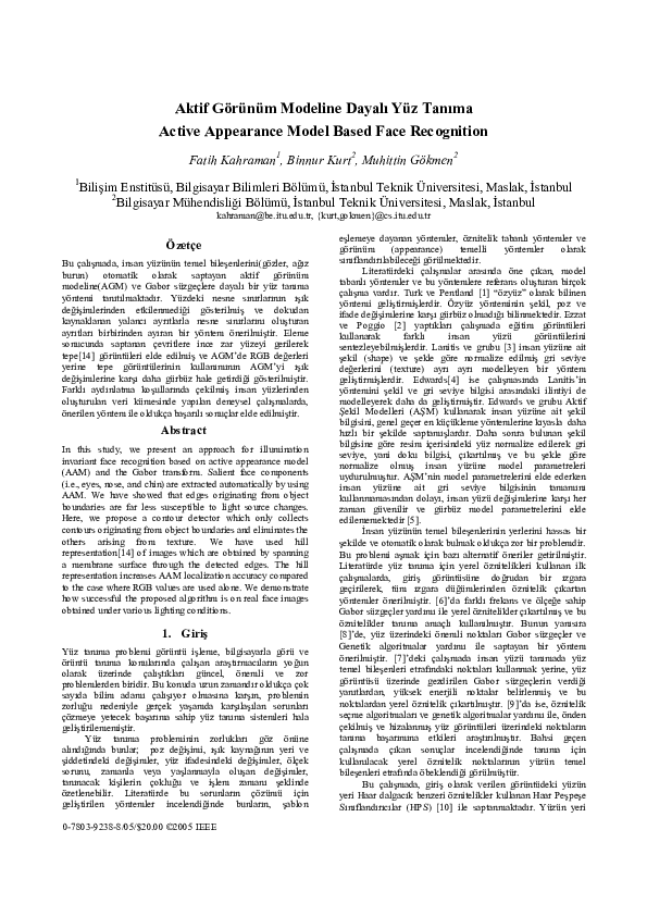 Pdf Active Appearance Model Based Face Recognition