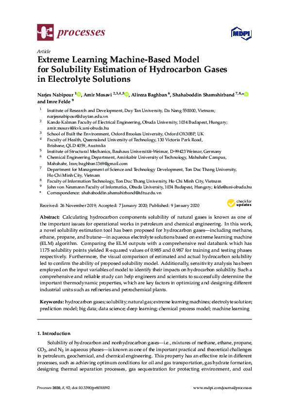 (PDF) Extreme Learning Machine-Based Model for Solubility Estimation of Hydrocarbon Gases in ...