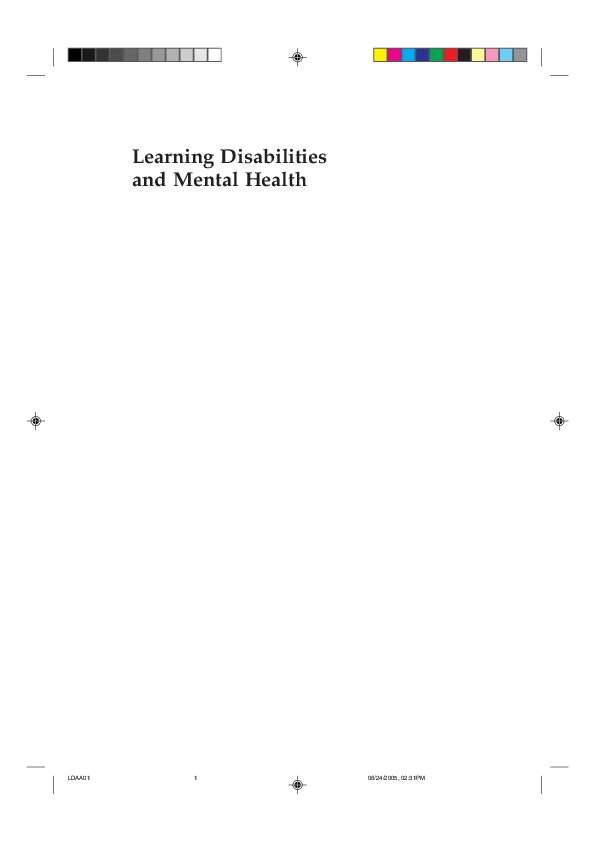 (PDF) Learning Disabilities and Mental Health