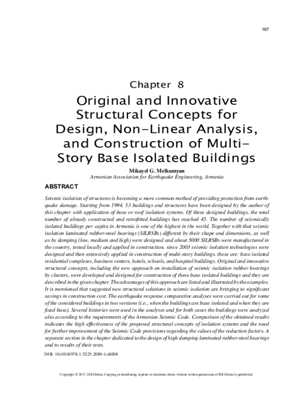(PDF) Original and Innovative Structural Concepts for Design, Non-Linear Analysis, and ...