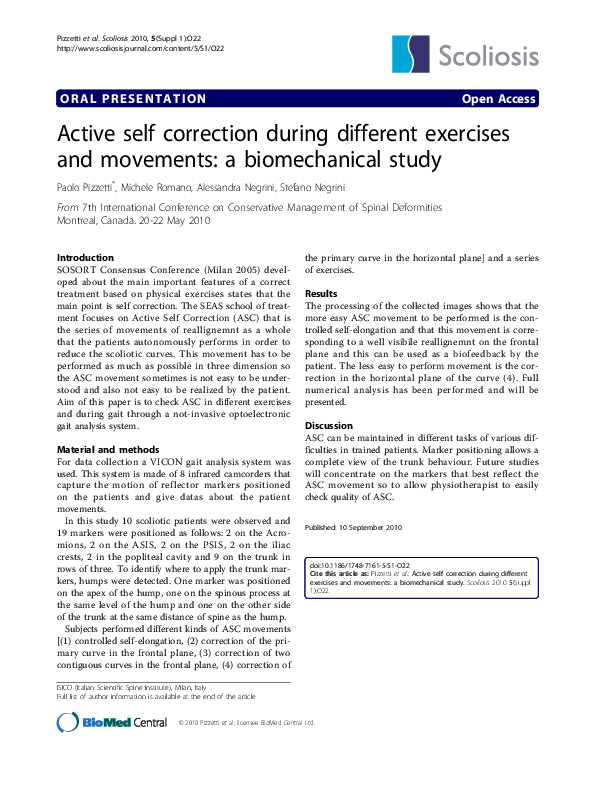 (PDF) Active self correction during different exercises and movements ...