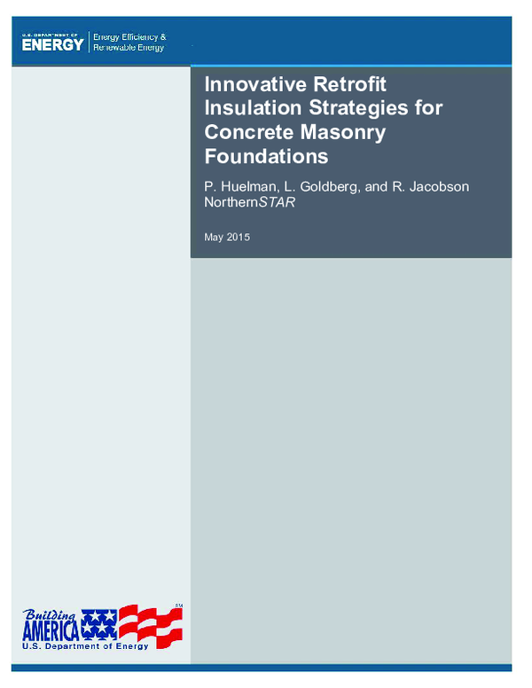 (PDF) Innovative Retrofit Insulation Strategies for Concrete Masonry Foundations
