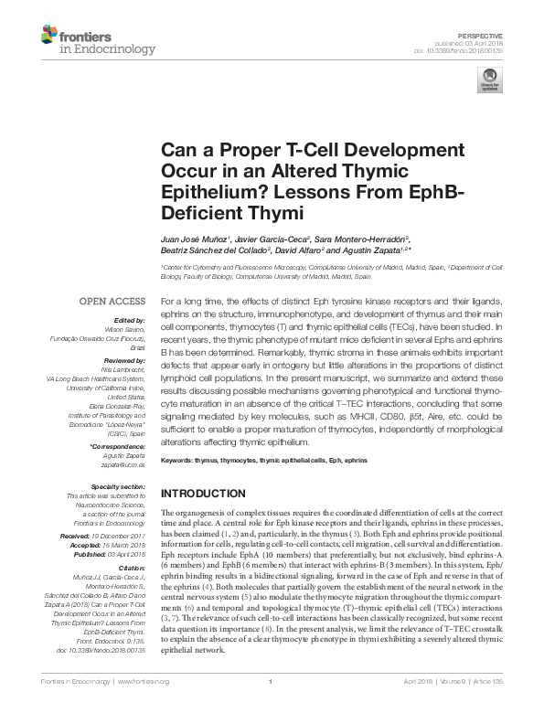 (PDF) Can a Proper T-Cell Development Occur in an Altered Thymic ...