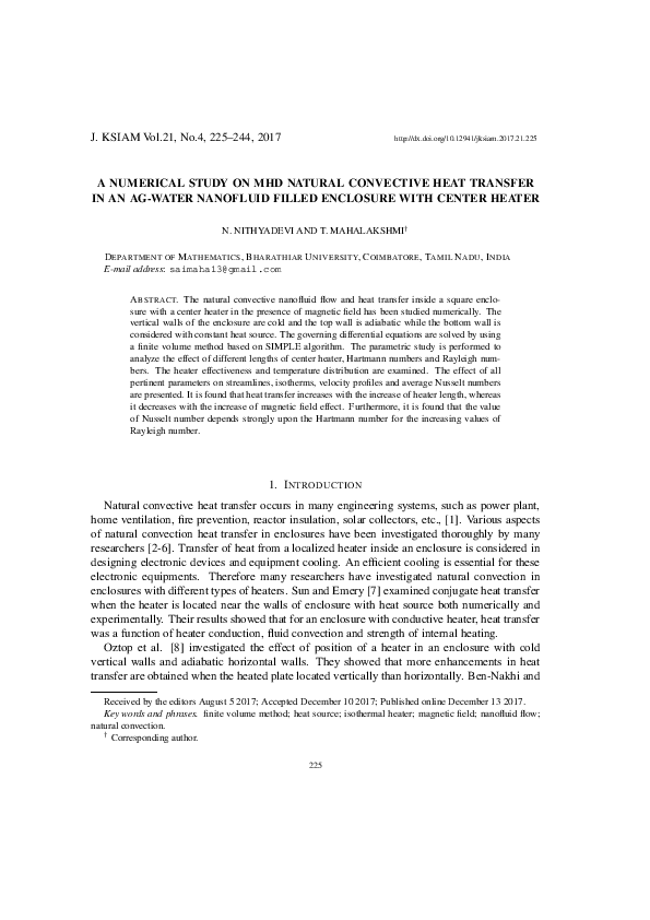 (PDF) A Numerical Study on MHD Natural Convective Heat Transfer in an ...