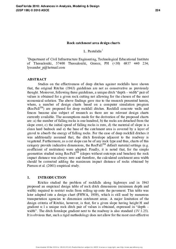 (PDF) Rock catchment area design charts