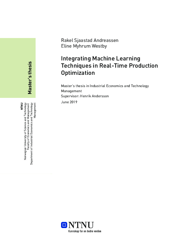 (PDF) Integrating Machine Learning Techniques in Real-Time Production ...