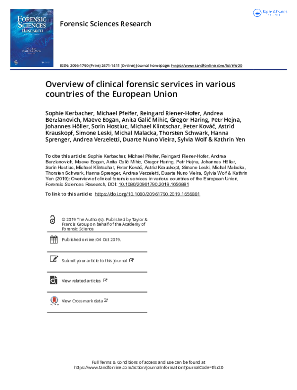 (PDF) Clinical Forensic Services for Assault Victims in EU
