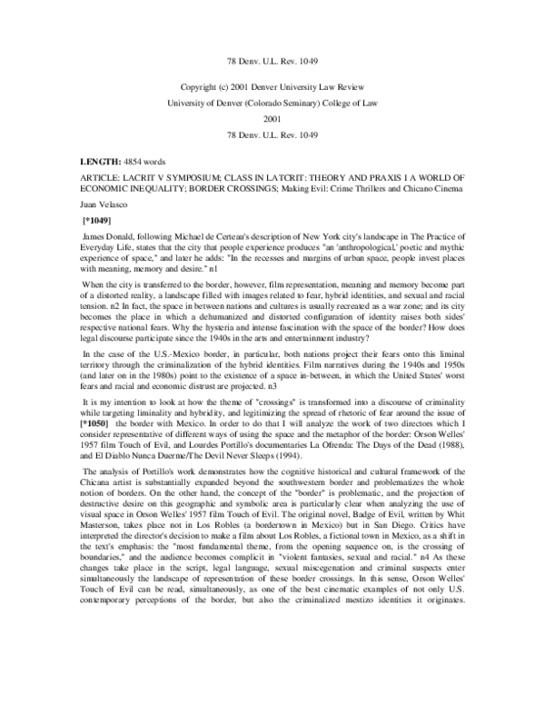 (PDF) ARTICLE: LACRIT V SYMPOSIUM; CLASS IN LATCRIT: THEORY AND PRAXIS ...