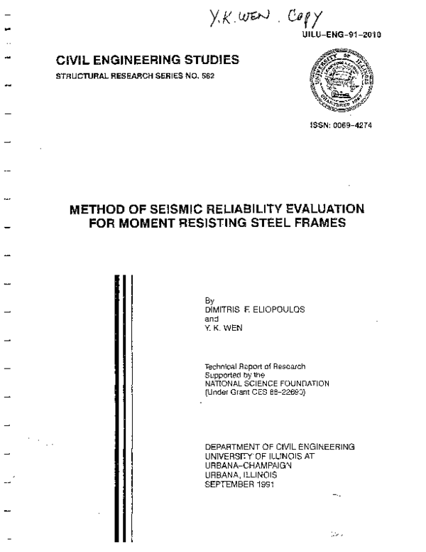 (PDF) Method of seismic reliability evaluation for moment-resisting ...