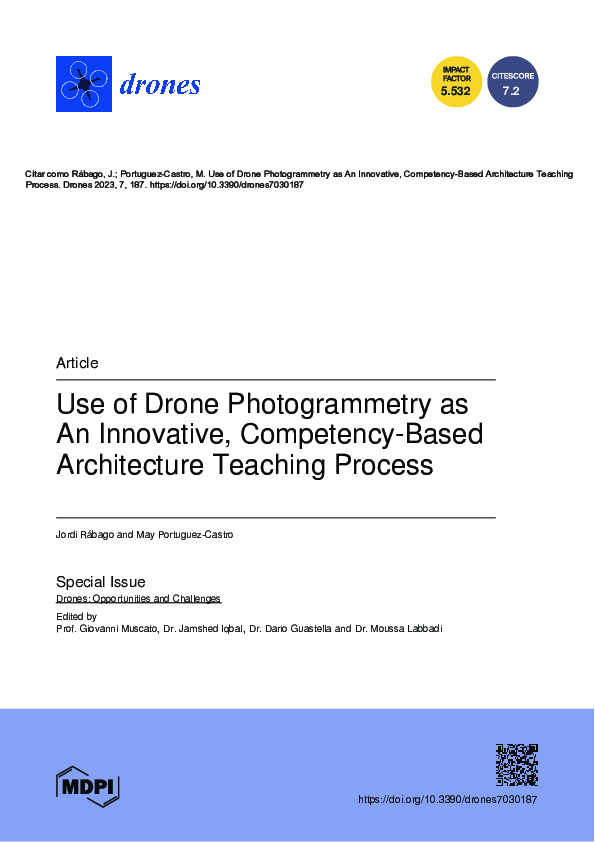(PDF) Use of Drone Photogrammetry as An Innovative, Competency-Based Architecture Teaching Process
