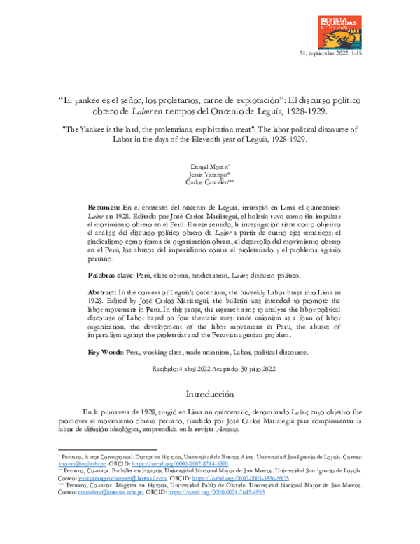 (PDF) "El yankee es el señor, los proletarios, carne de explotación ...