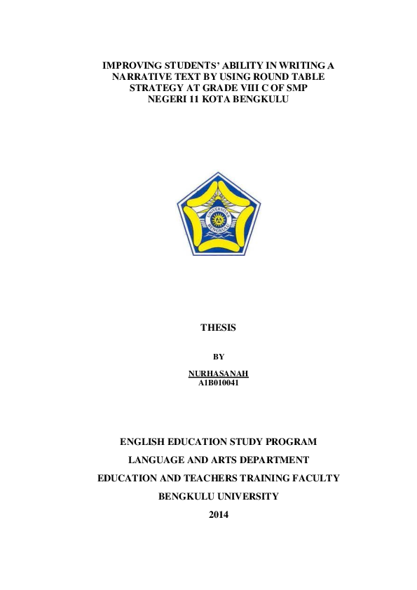 (PDF) Improving Students’ Ability in Writing a Narrative Text by Using Round Table Strategy at ...